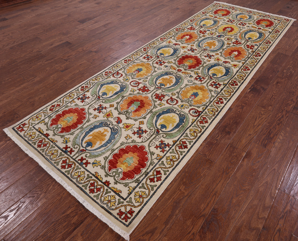 William Morris Handmade Wool Runner Rug - 4' 0" X 11' 6" – Golden Nile