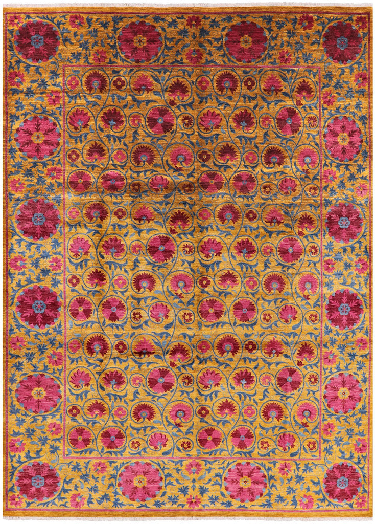 William Morris Hand Knotted Wool Area Rug – Golden Nile