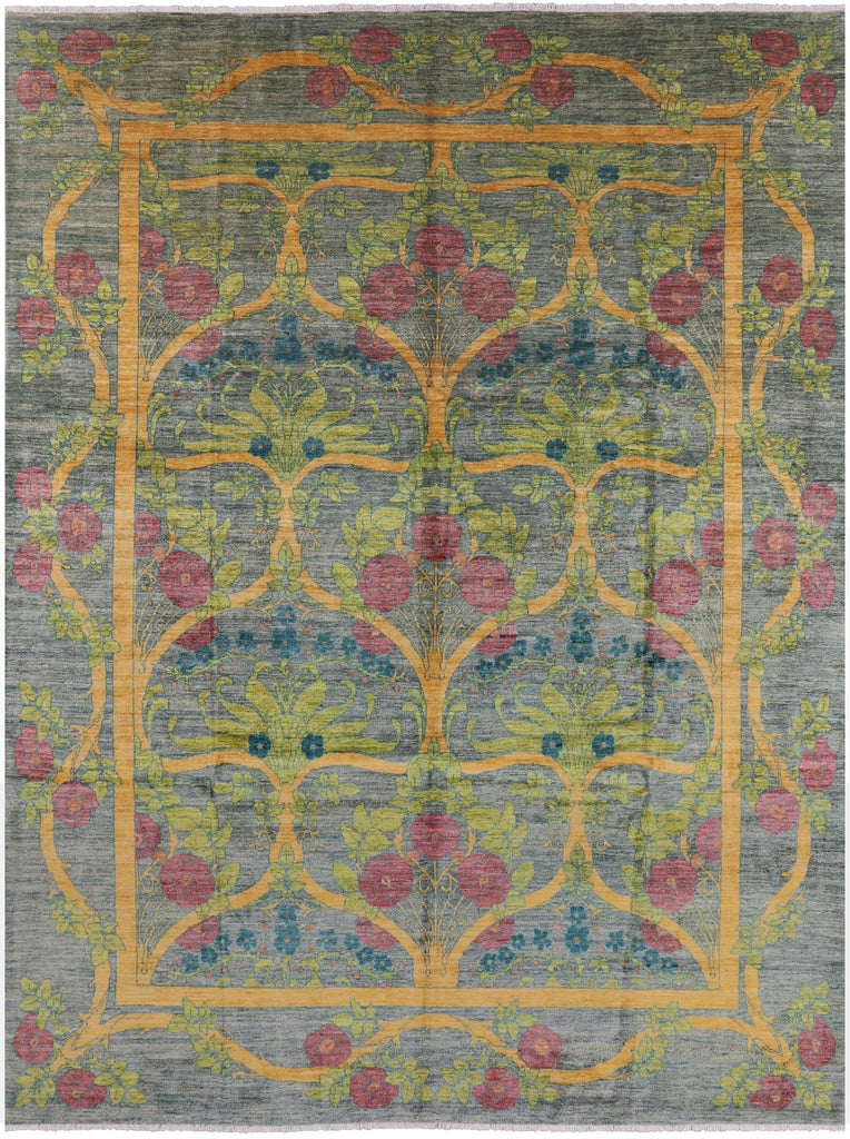 William Morris Handmade Wool Area Rug – Golden Nile