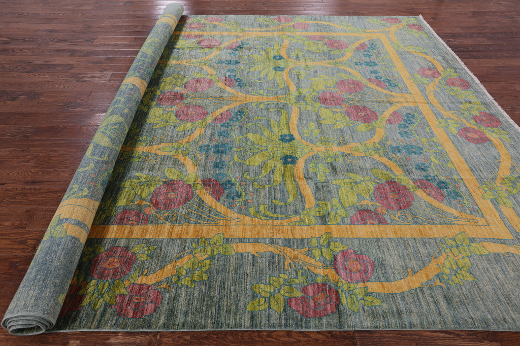 William Morris Handmade Wool Area Rug – Golden Nile