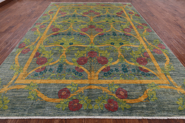 William Morris Handmade Wool Area Rug – Golden Nile