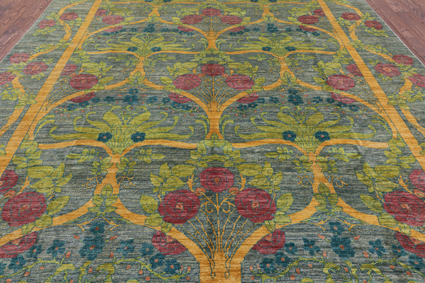 William Morris Handmade Wool Area Rug – Golden Nile