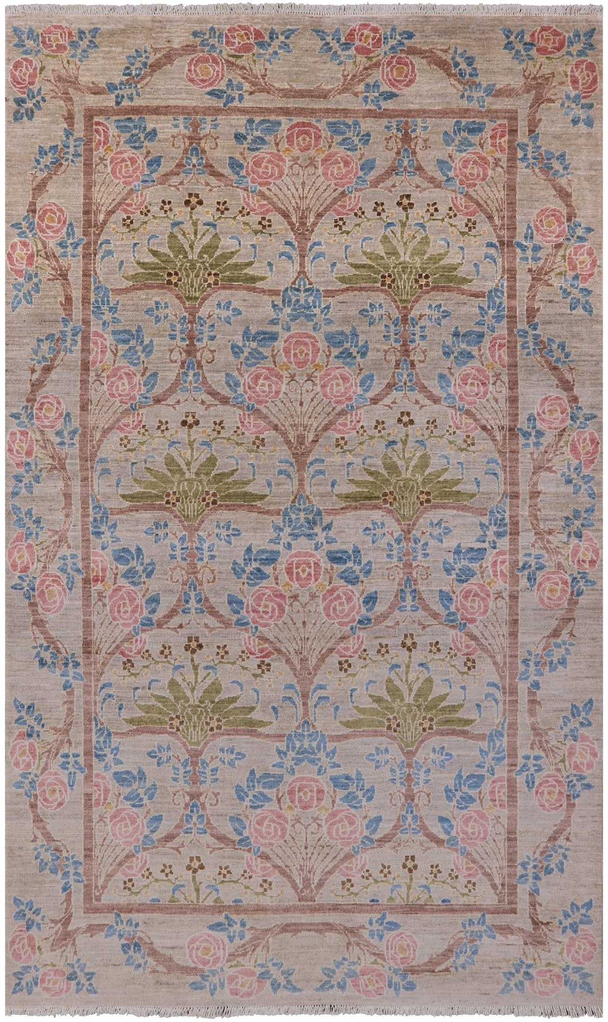 William Morris Handmade Wool Area Rug – Golden Nile