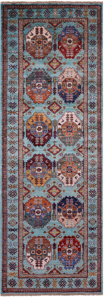 Turkmen Ersari Handmade Wool Runner Rug – Golden Nile