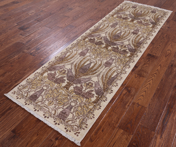 William Morris Handmade Wool Runner Rug – Golden Nile