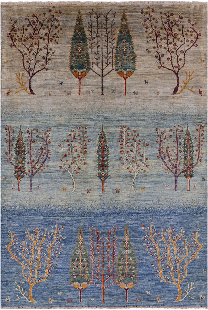 Tribal Persian Gabbeh Hand Knotted Wool Area Rug – Golden Nile