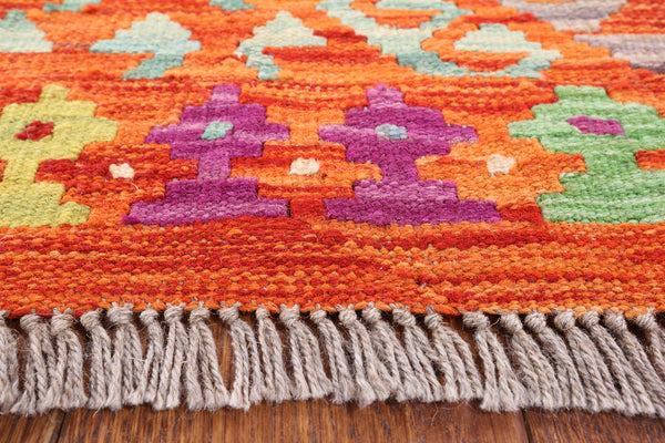 Reversible Kilim Flat Weave Wool Runner Rug – Golden Nile