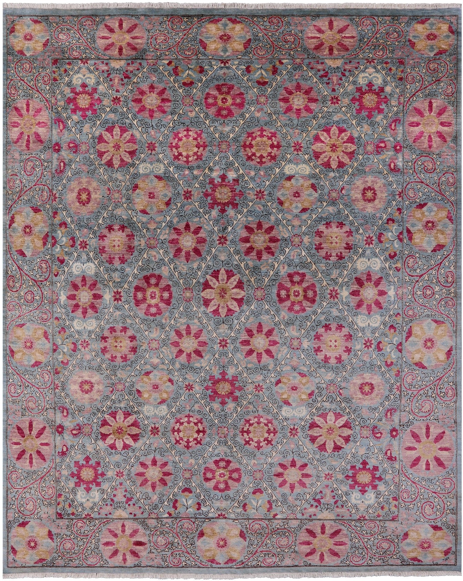 William Morris Hand Knotted Wool Rug – Golden Nile