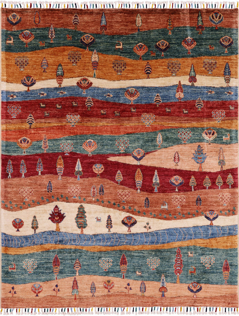 Tribal Persian Gabbeh Handmade Wool Rug – Golden Nile